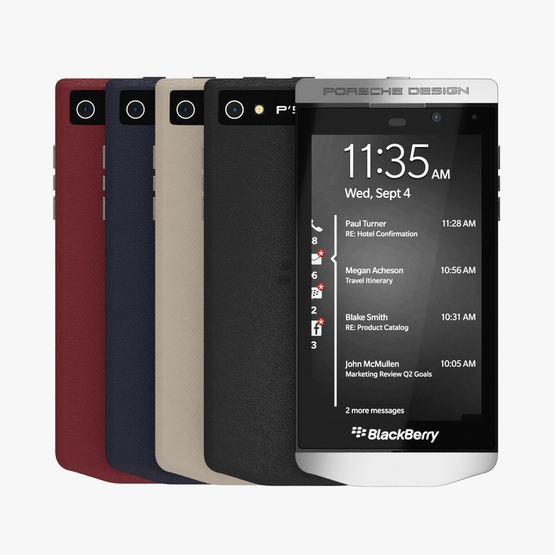 3d blackberry porsche design p9982 model