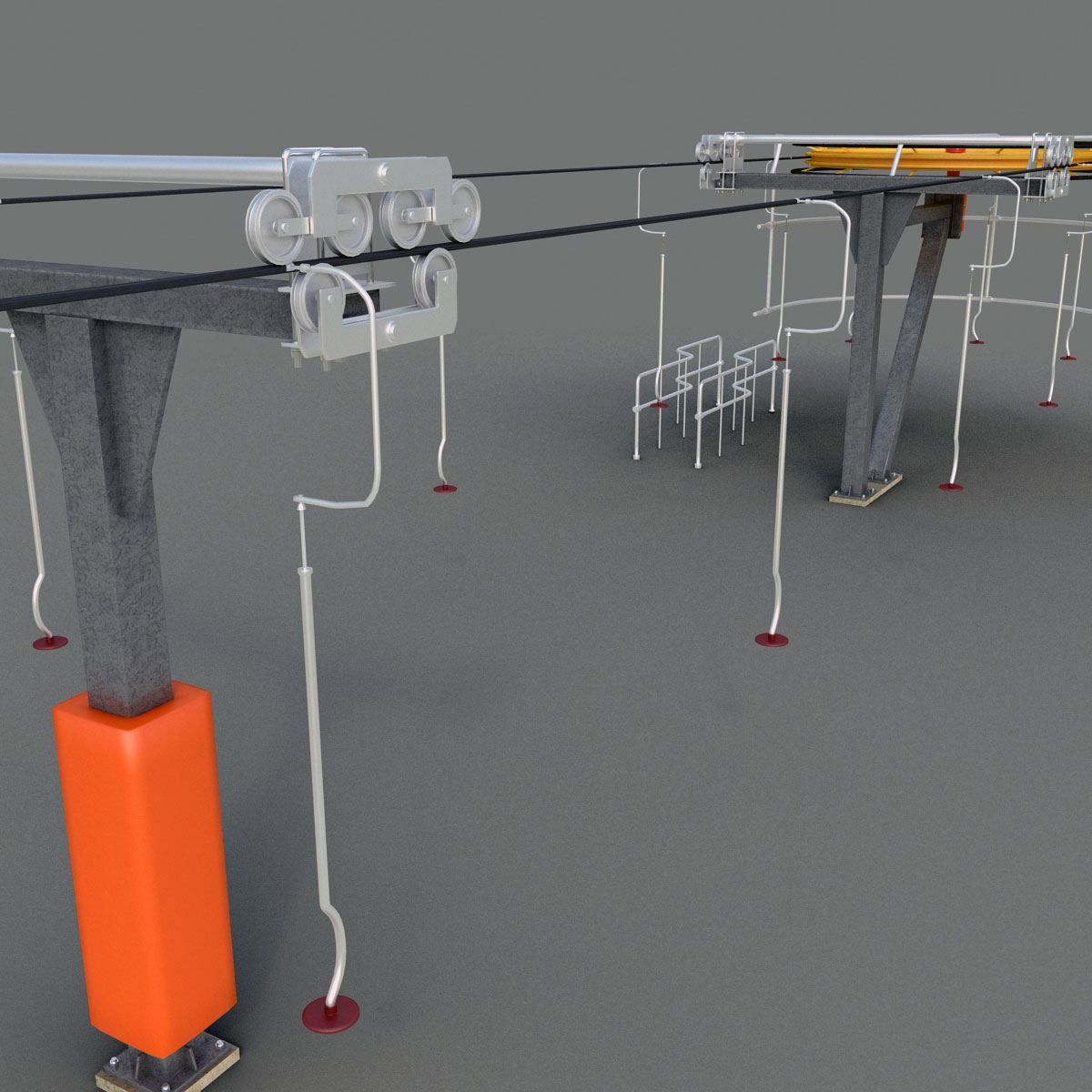 platter ski lift 3d max