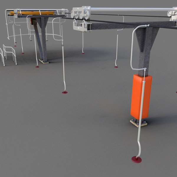 platter ski lift 3d max