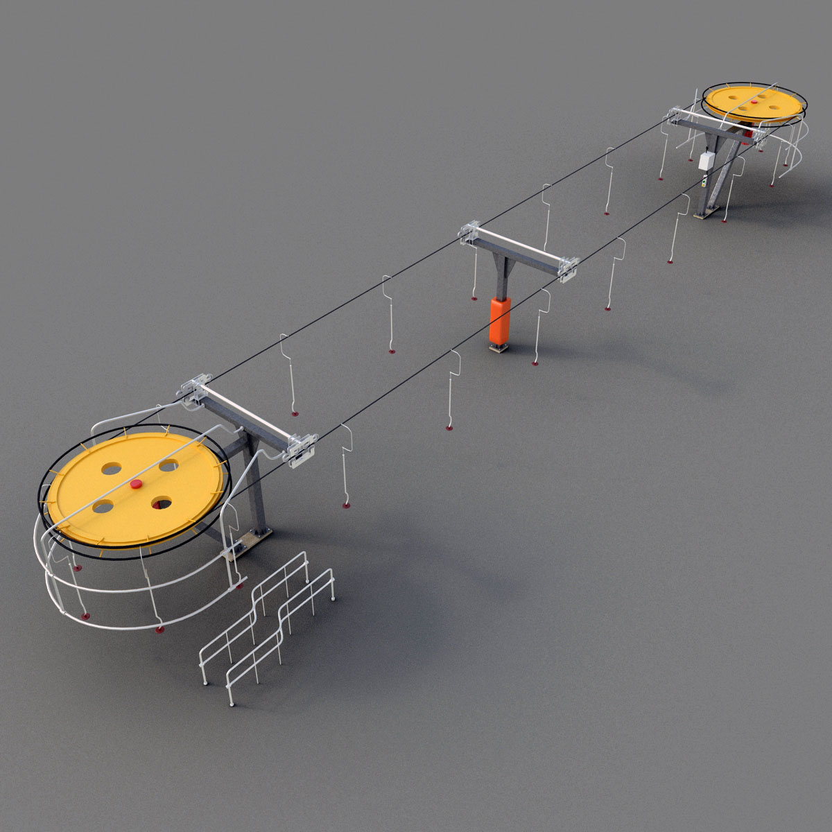 platter ski lift 3d max
