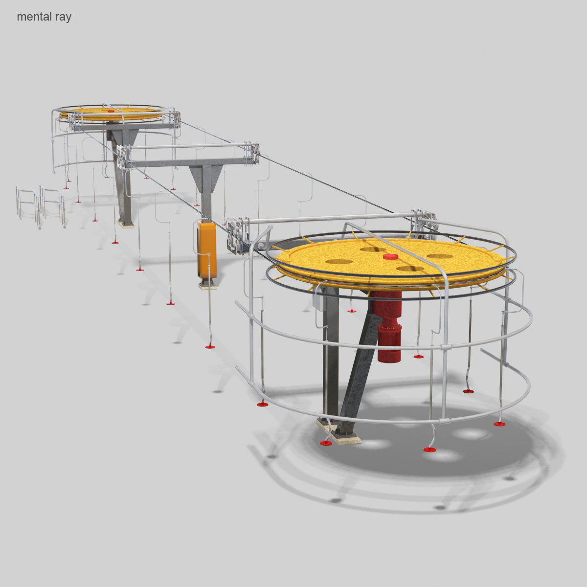 platter ski lift 3d max