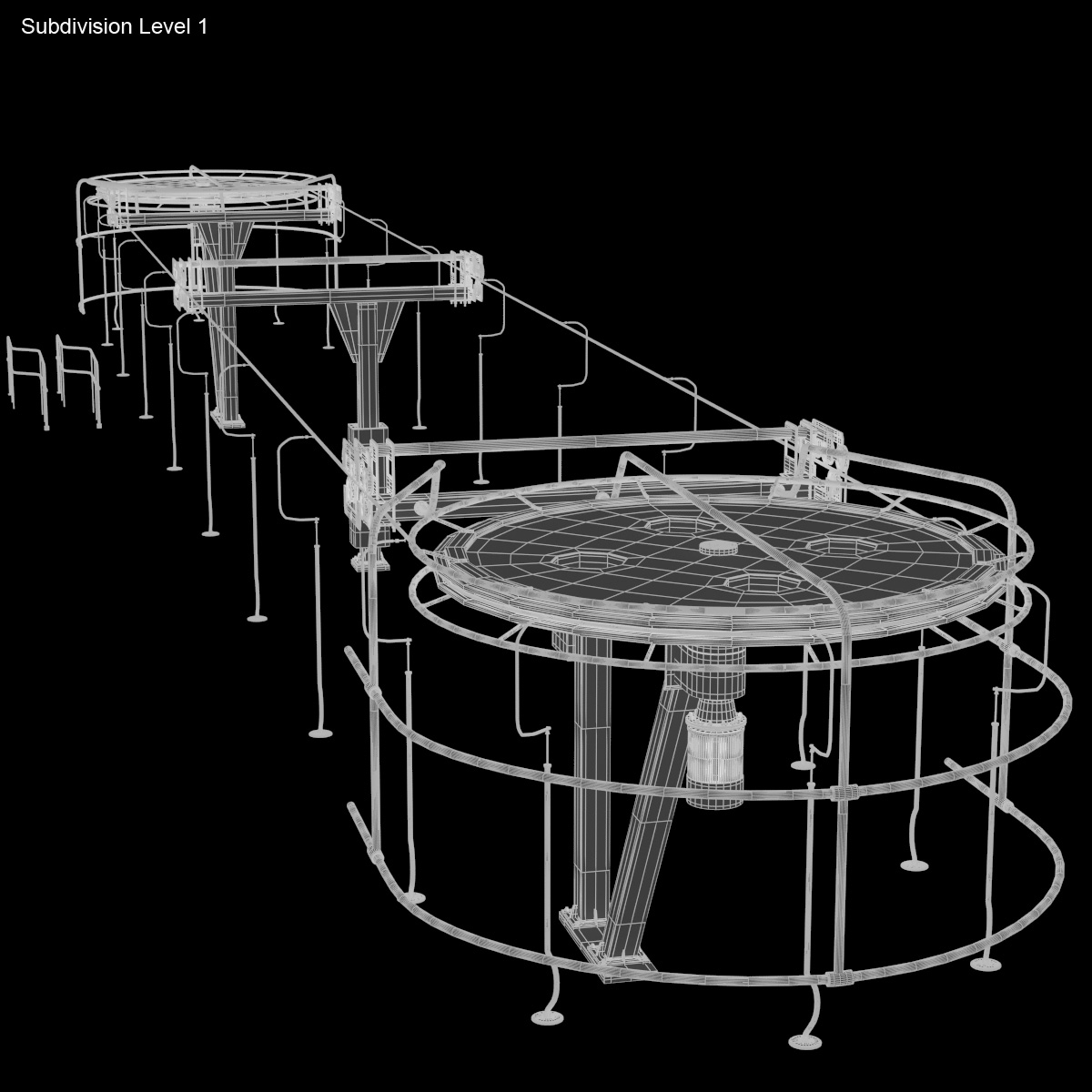 platter ski lift 3d max
