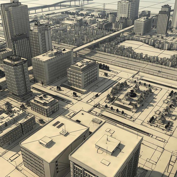 3d city cityscape