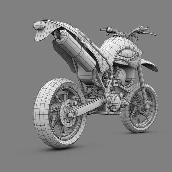 race supermoto bike 3d lwo