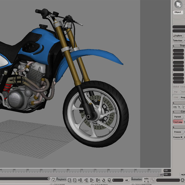 race supermoto bike 3d lwo