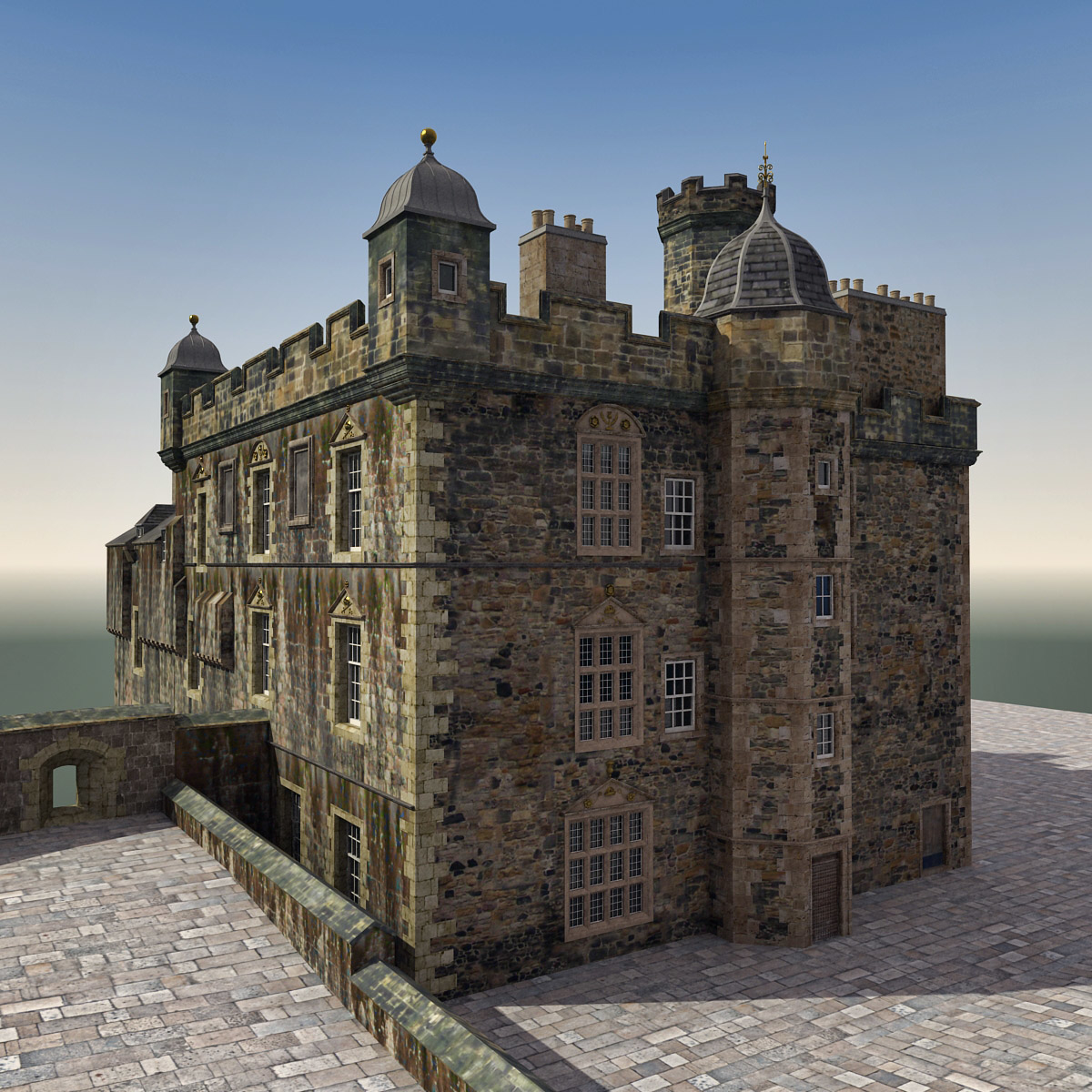 3d edinburgh castle scene model
