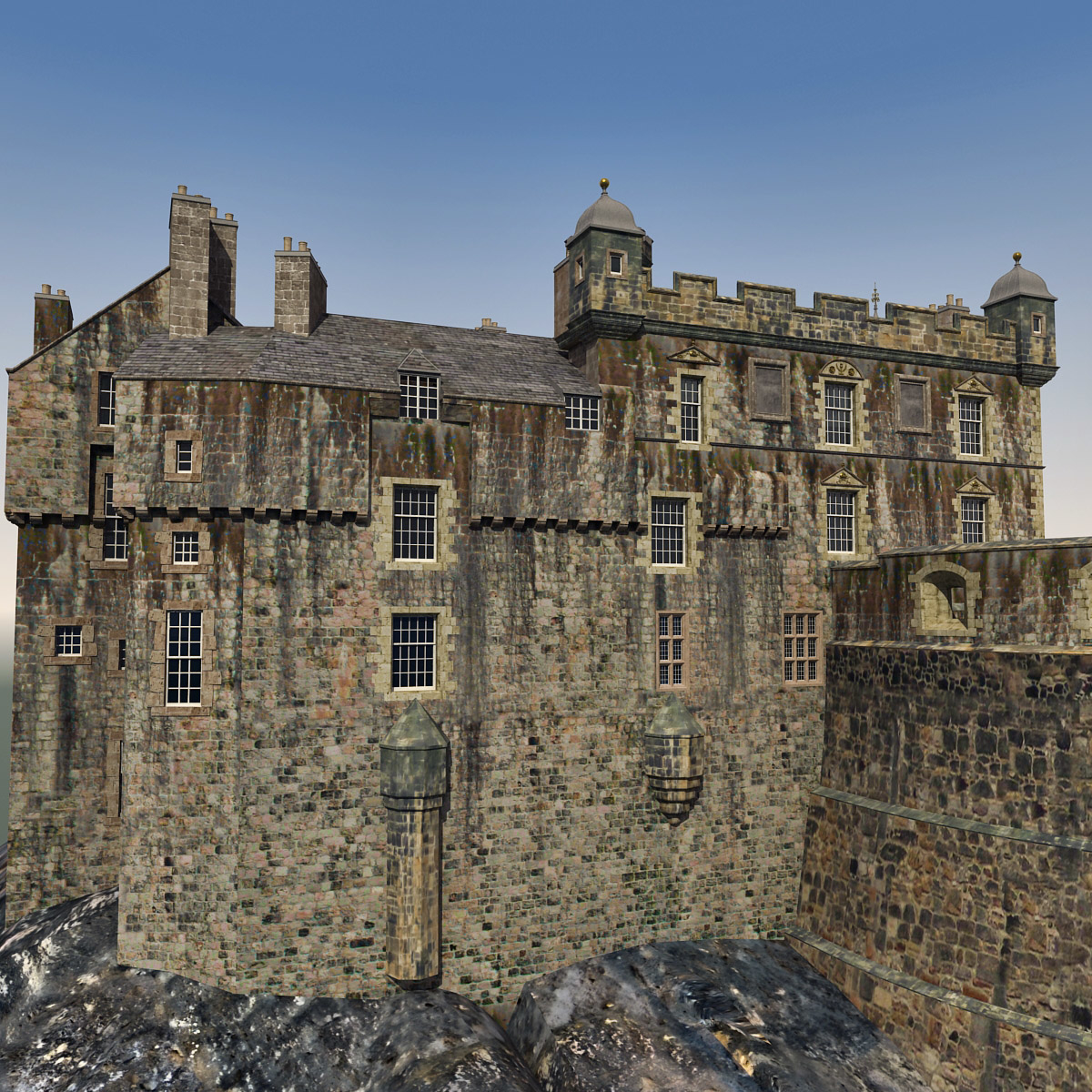 3d edinburgh castle scene model