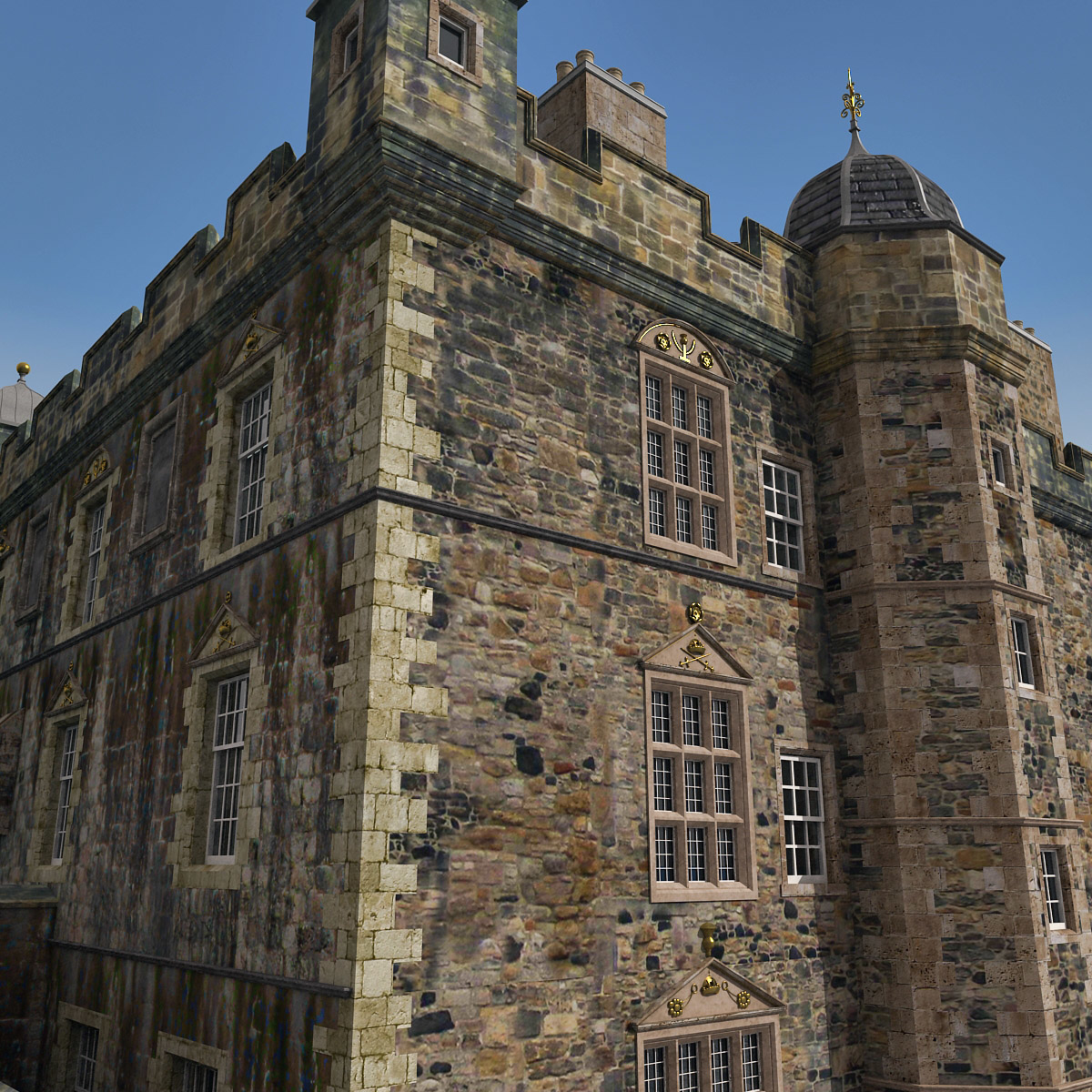 3d edinburgh castle scene model