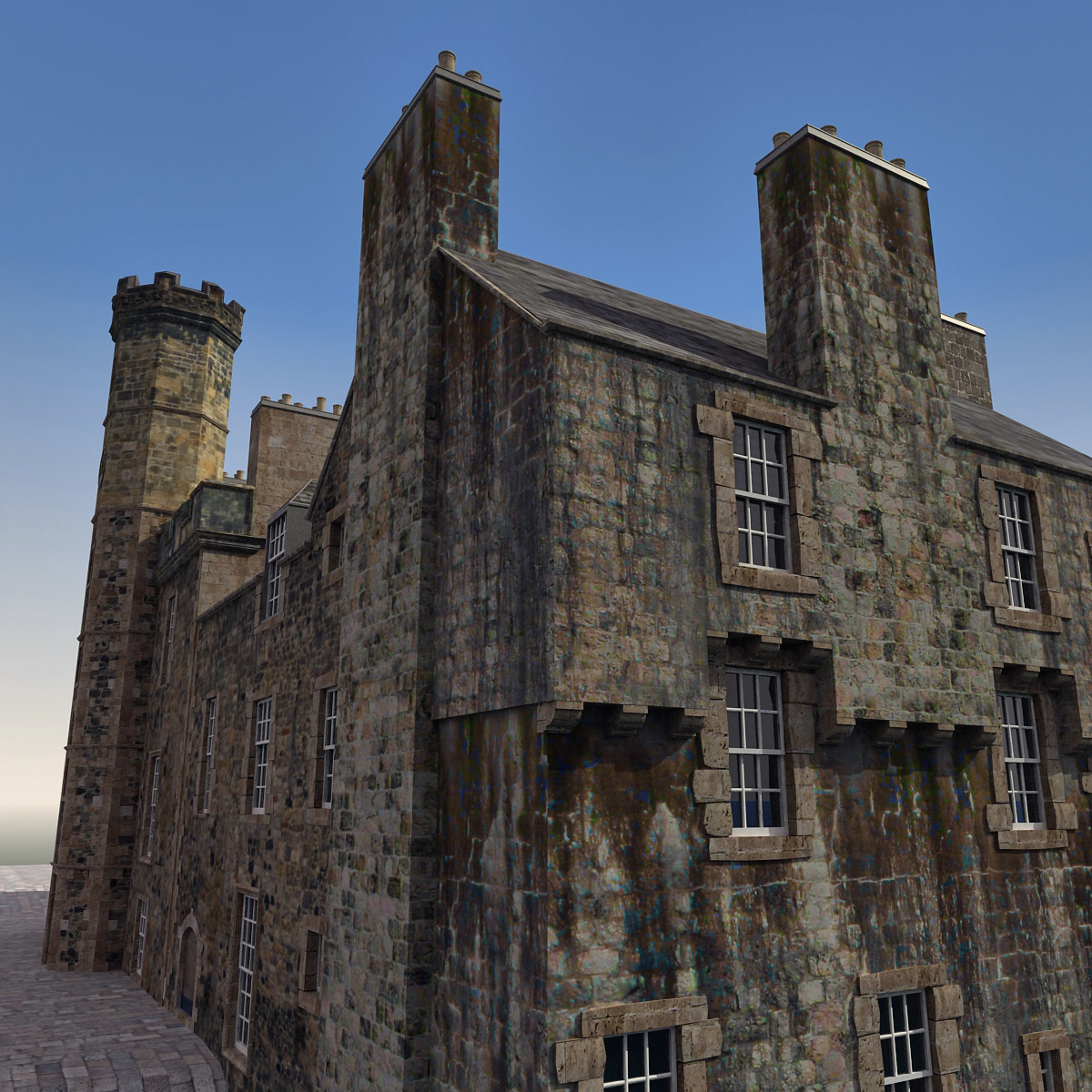 3d edinburgh castle scene model