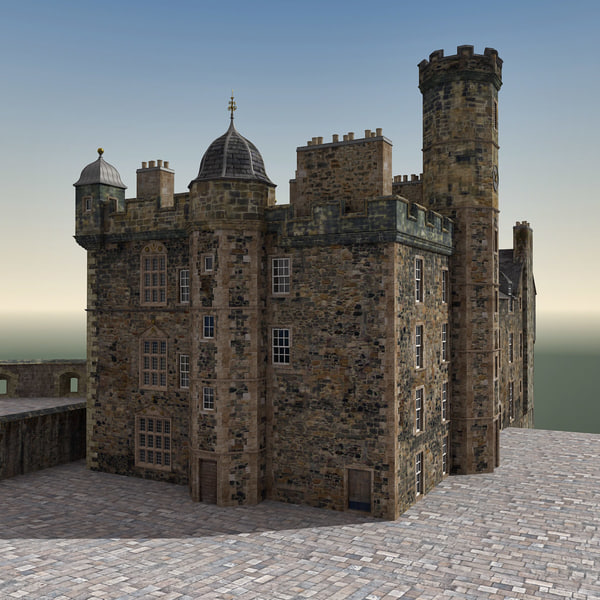 3d edinburgh castle scene model