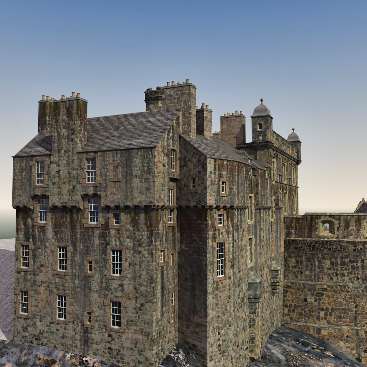 3d edinburgh castle scene model