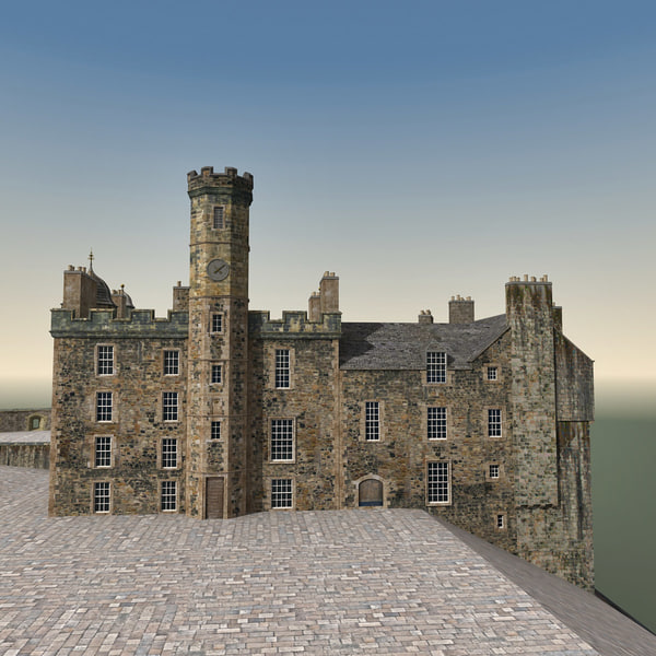 3d edinburgh castle scene model