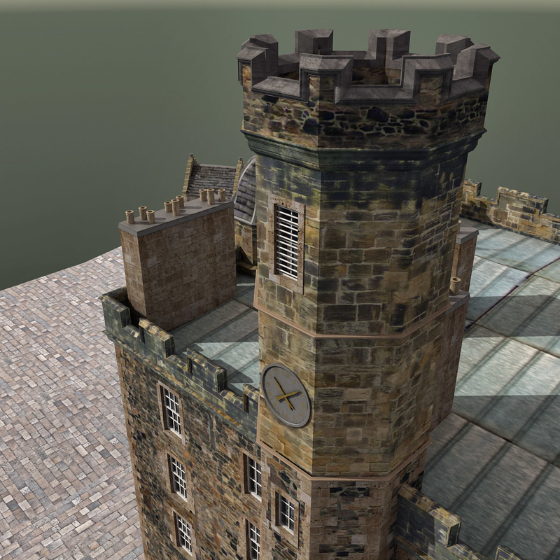 3d edinburgh castle scene model