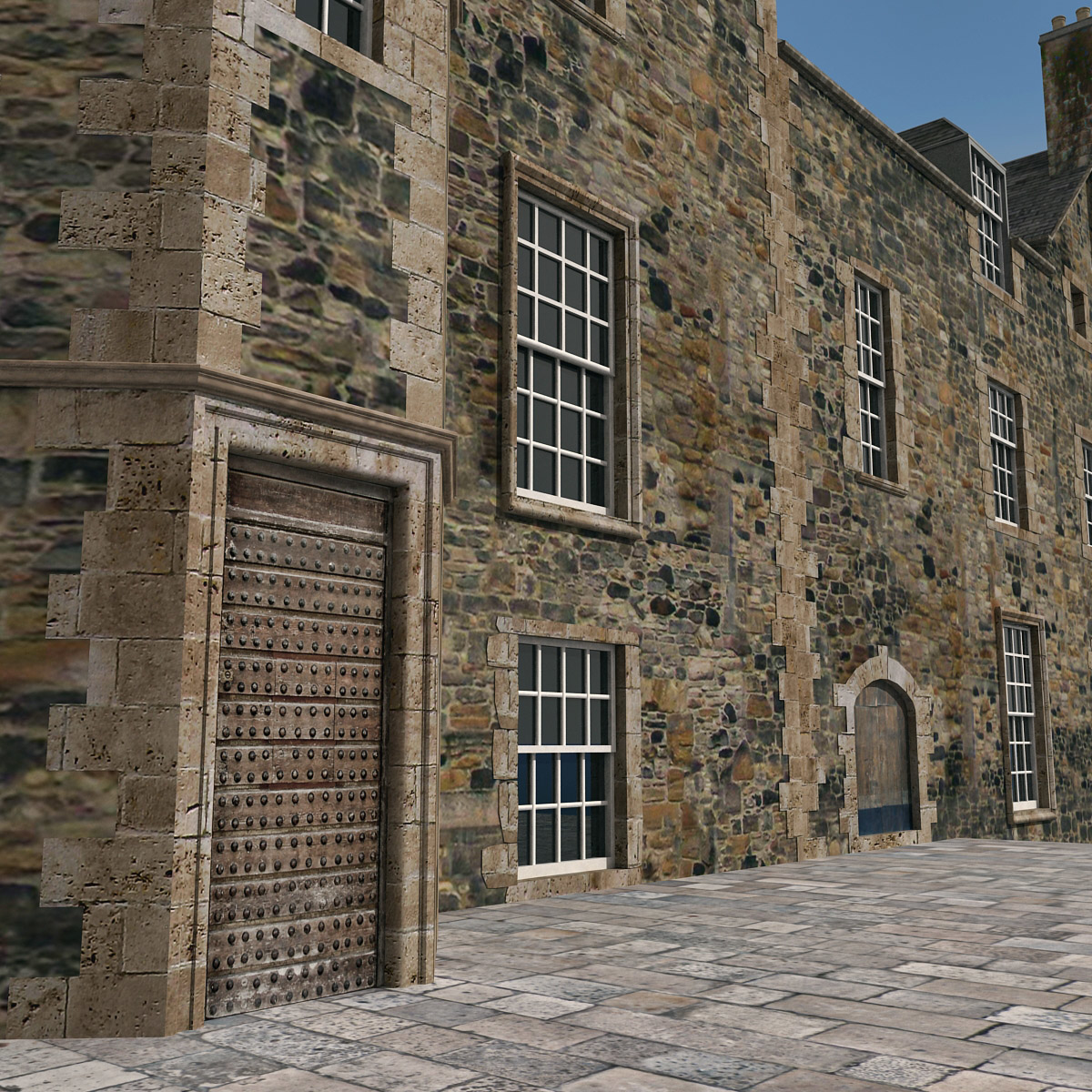 3d edinburgh castle scene model