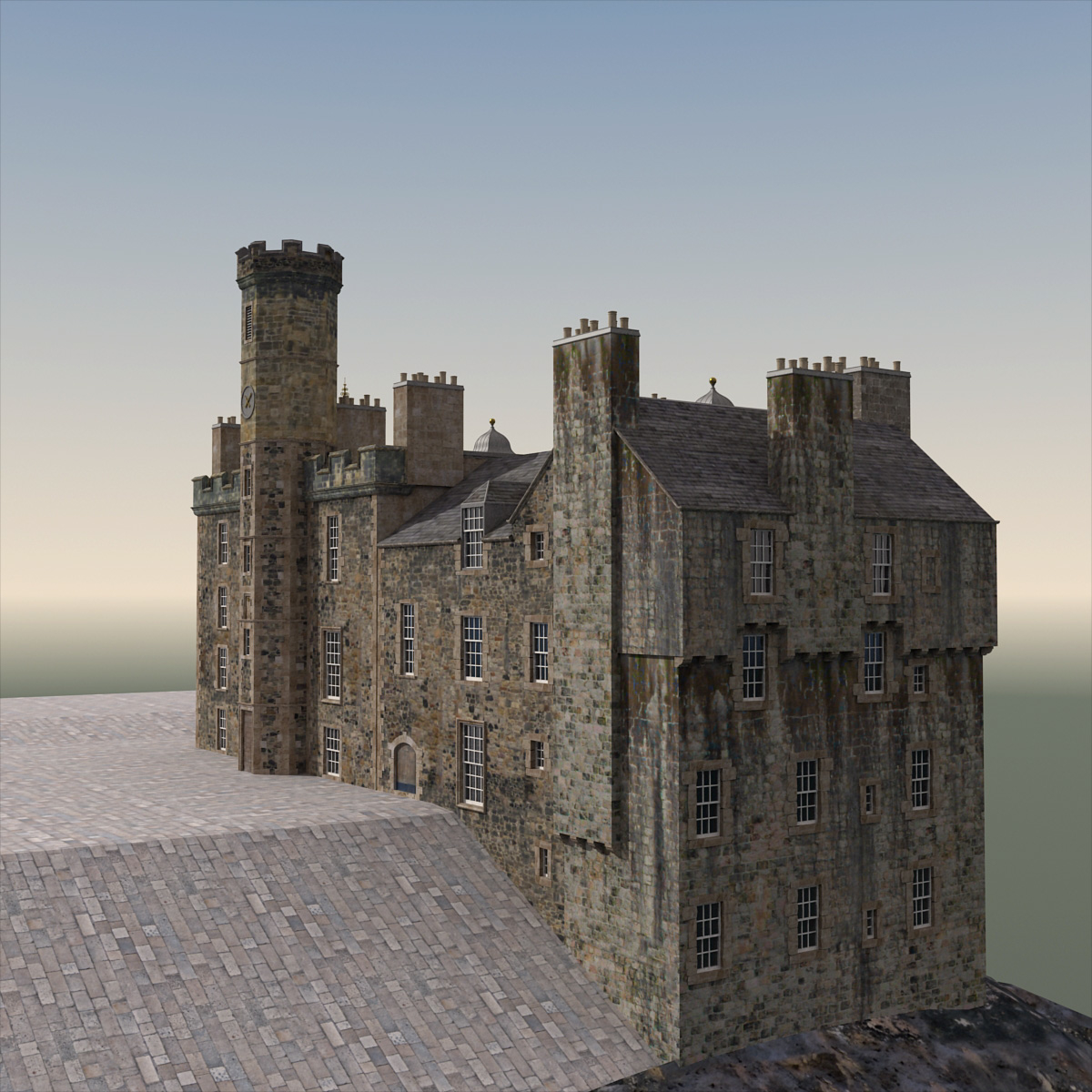 3d edinburgh castle scene model