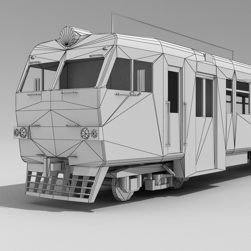 electric train 3d max