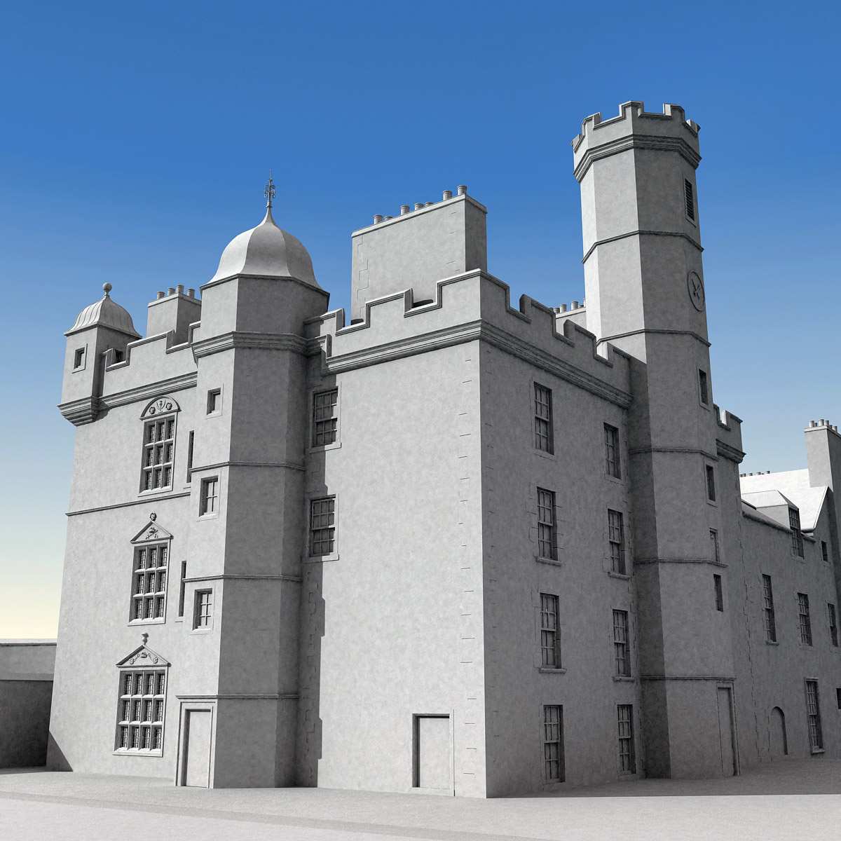 3d edinburgh castle scene model