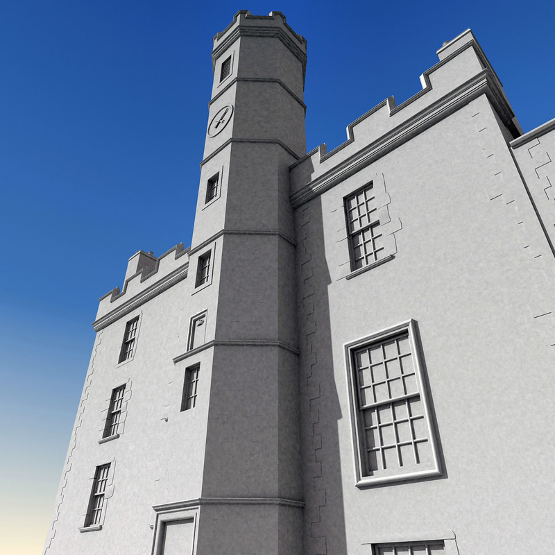 3d edinburgh castle scene model