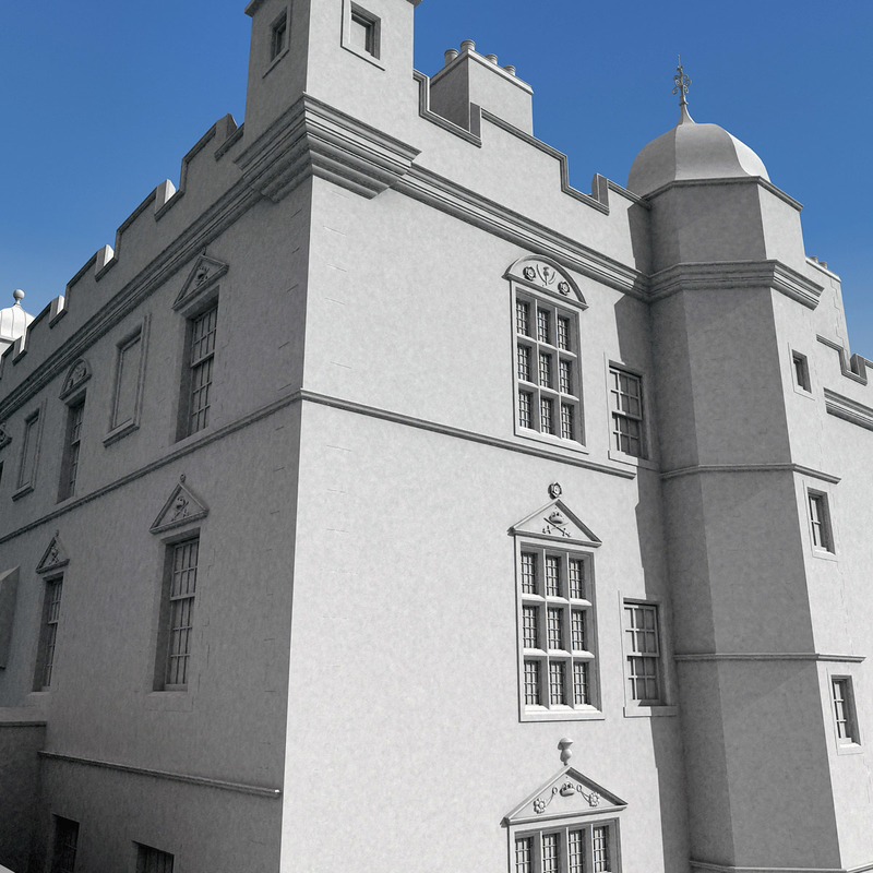 3d edinburgh castle scene model