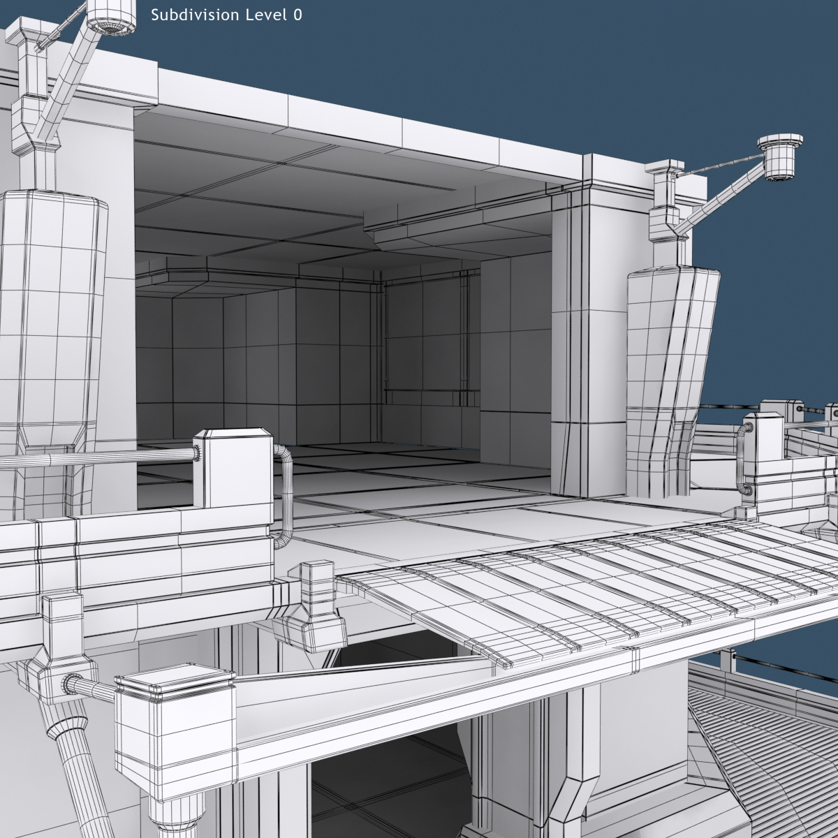 3ds max sci-fi landing place