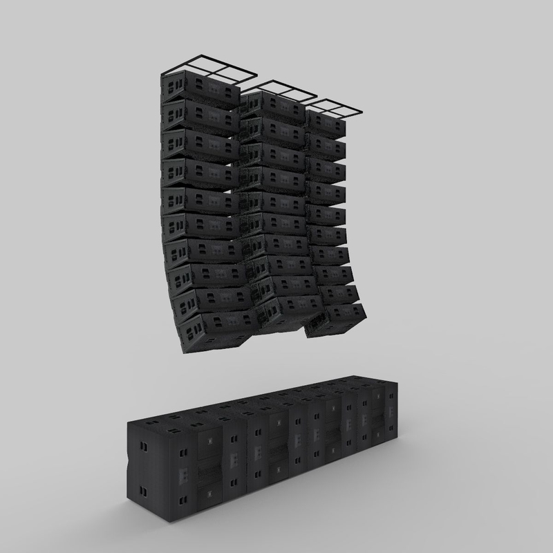 jbl vtx line array 3d 3ds
