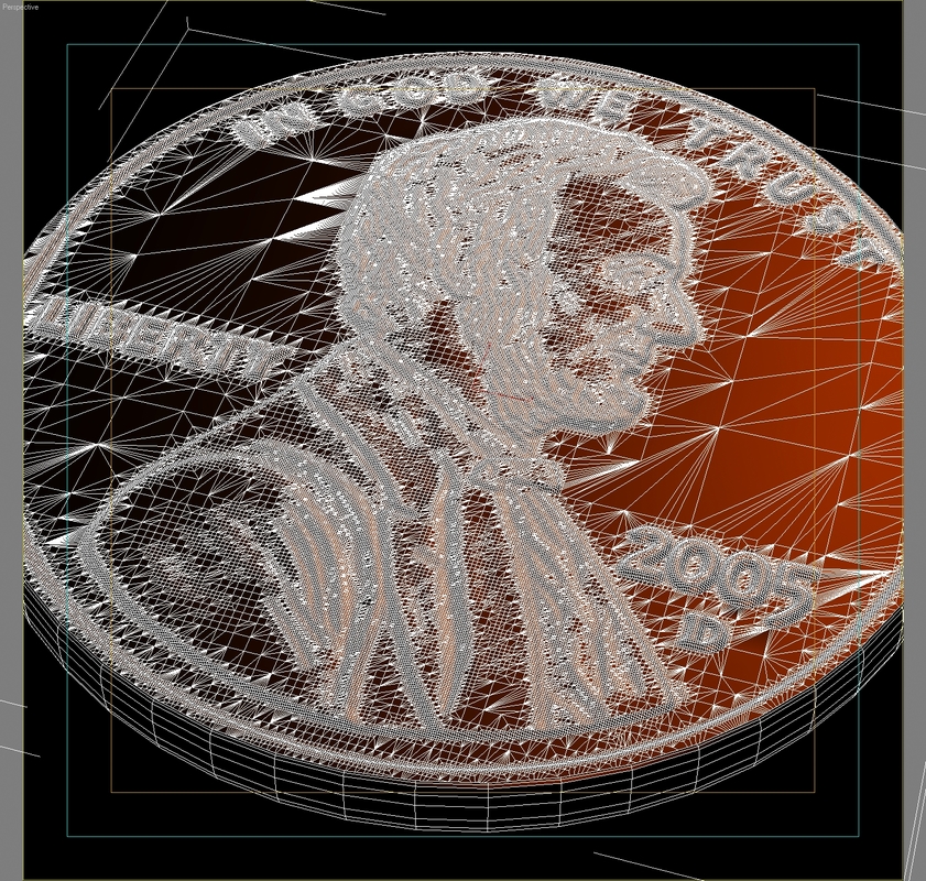 coin penny 1 3d max
