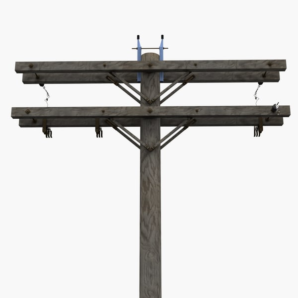 3d model utility pole 2