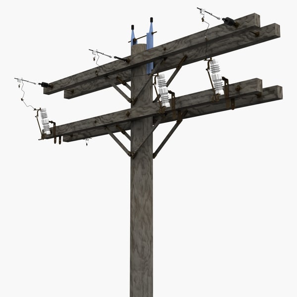 3d model utility pole 2