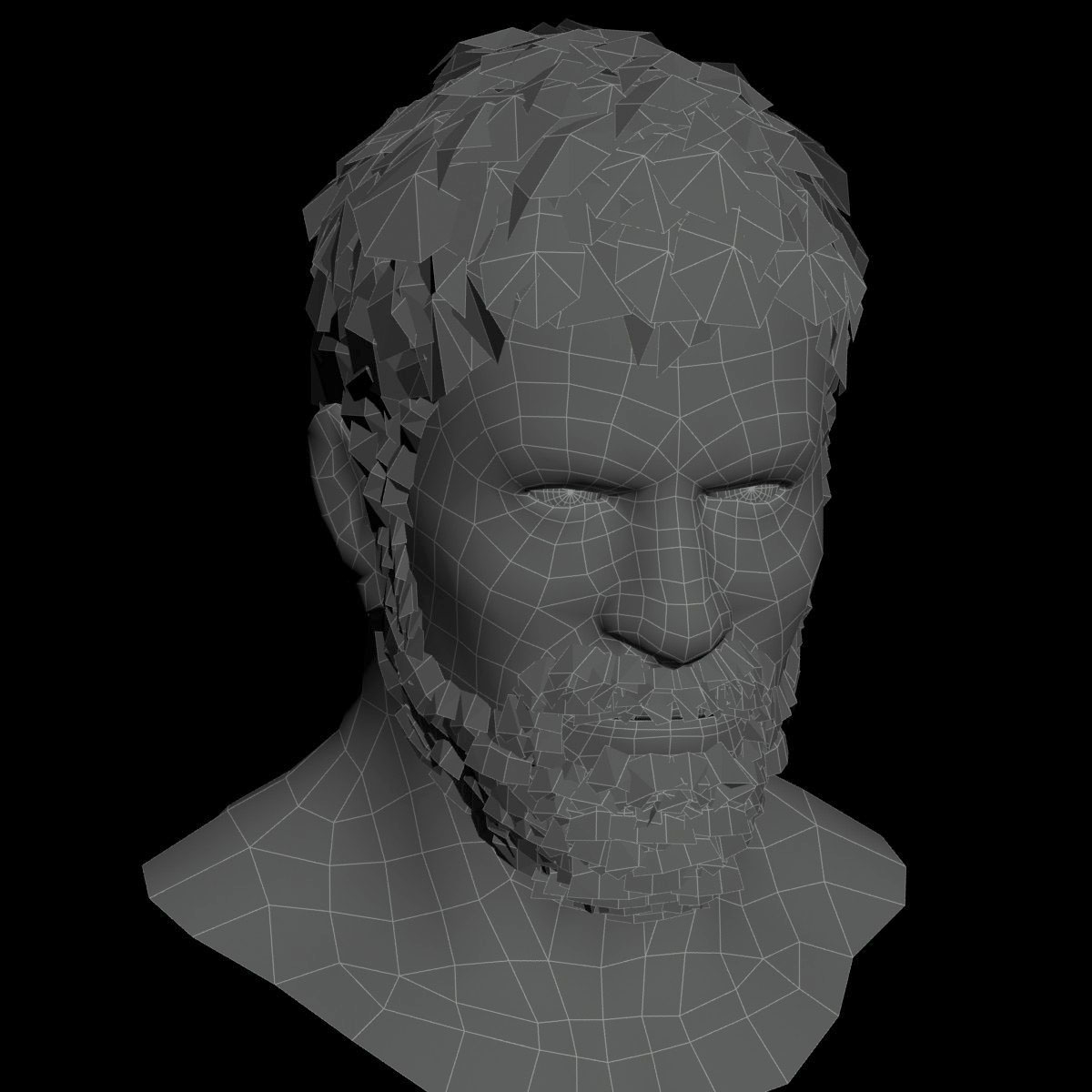 3ds max human head
