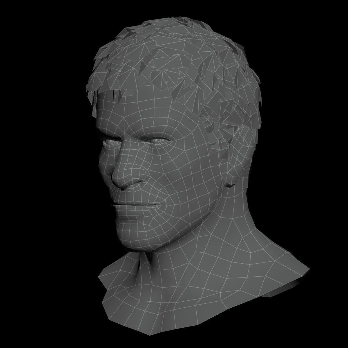 3ds max human head