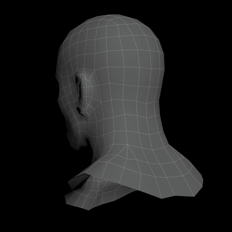 3ds max human head