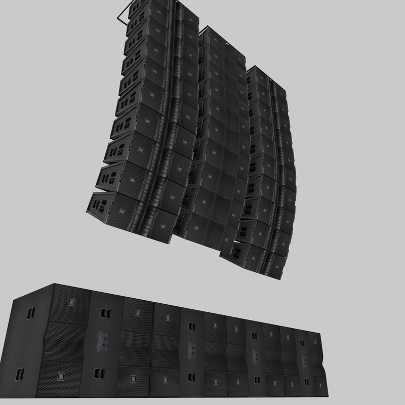 jbl vtx line array 3d 3ds