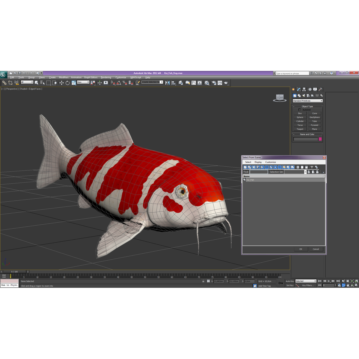 3d model koi fish