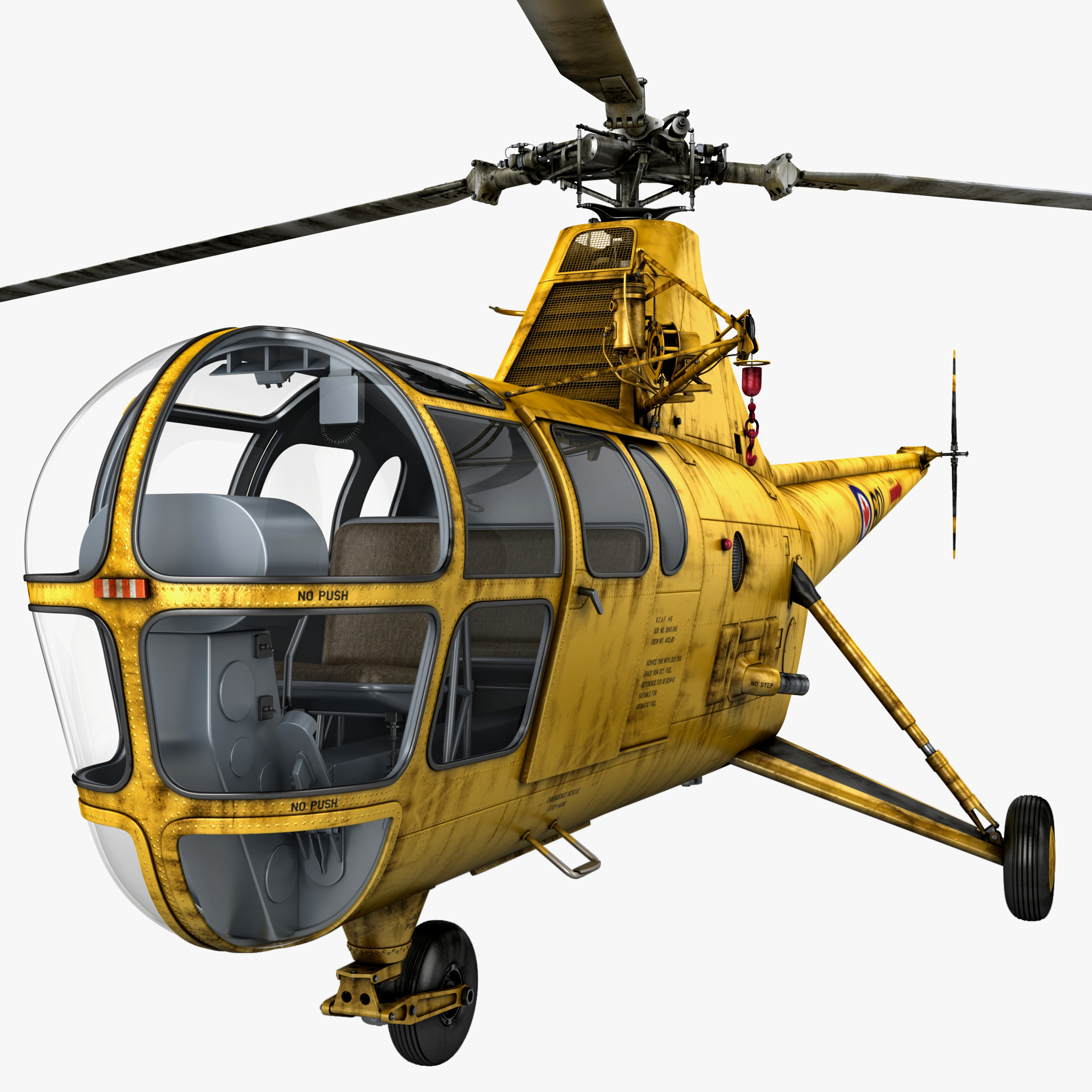 3d max sikorsky h-5 4 rigged