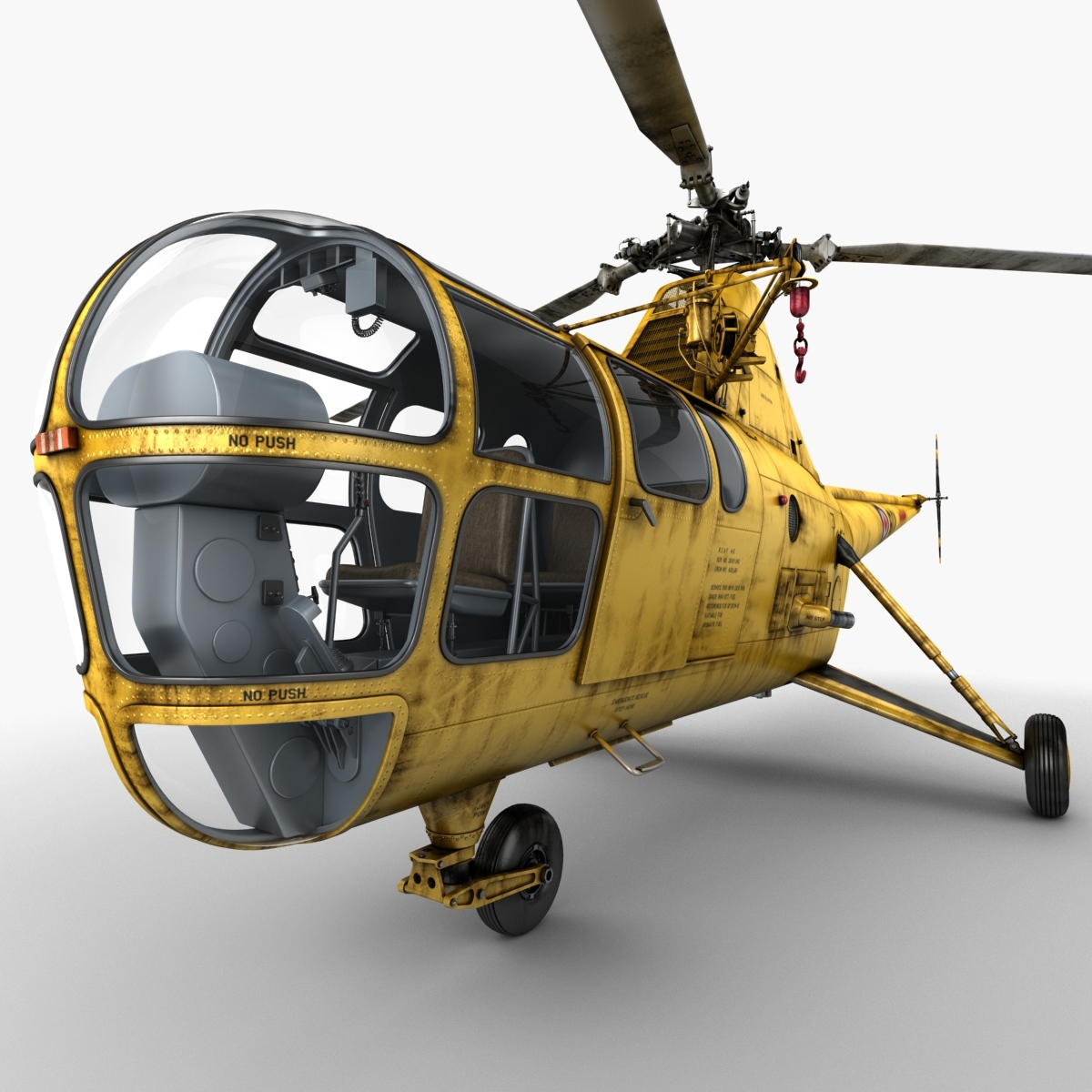 3d max sikorsky h-5 4 rigged