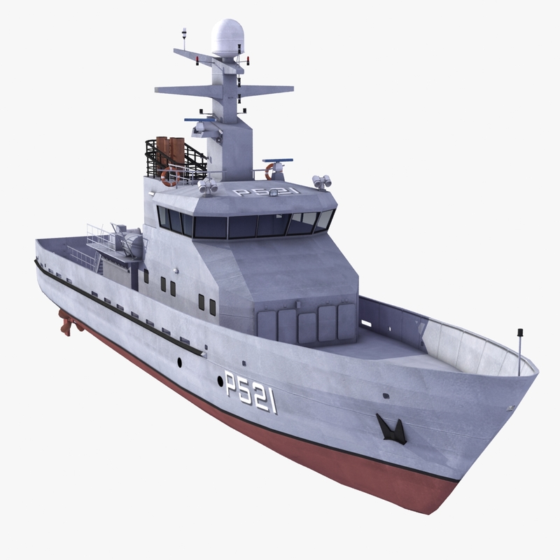 diana class patrol boat 3d model