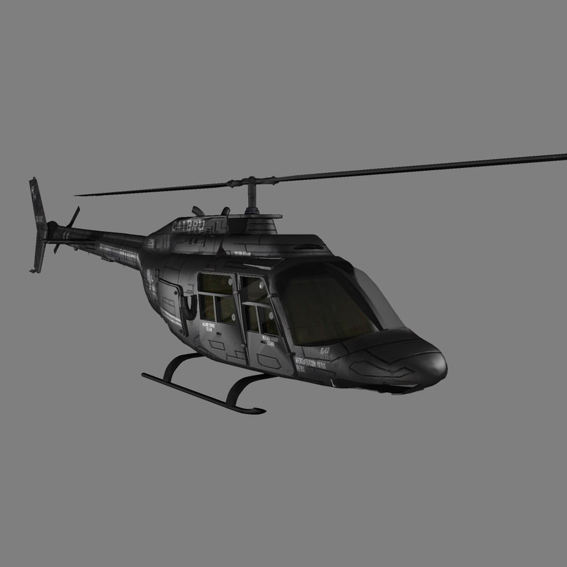 bell jet ranger helicopter 3d model