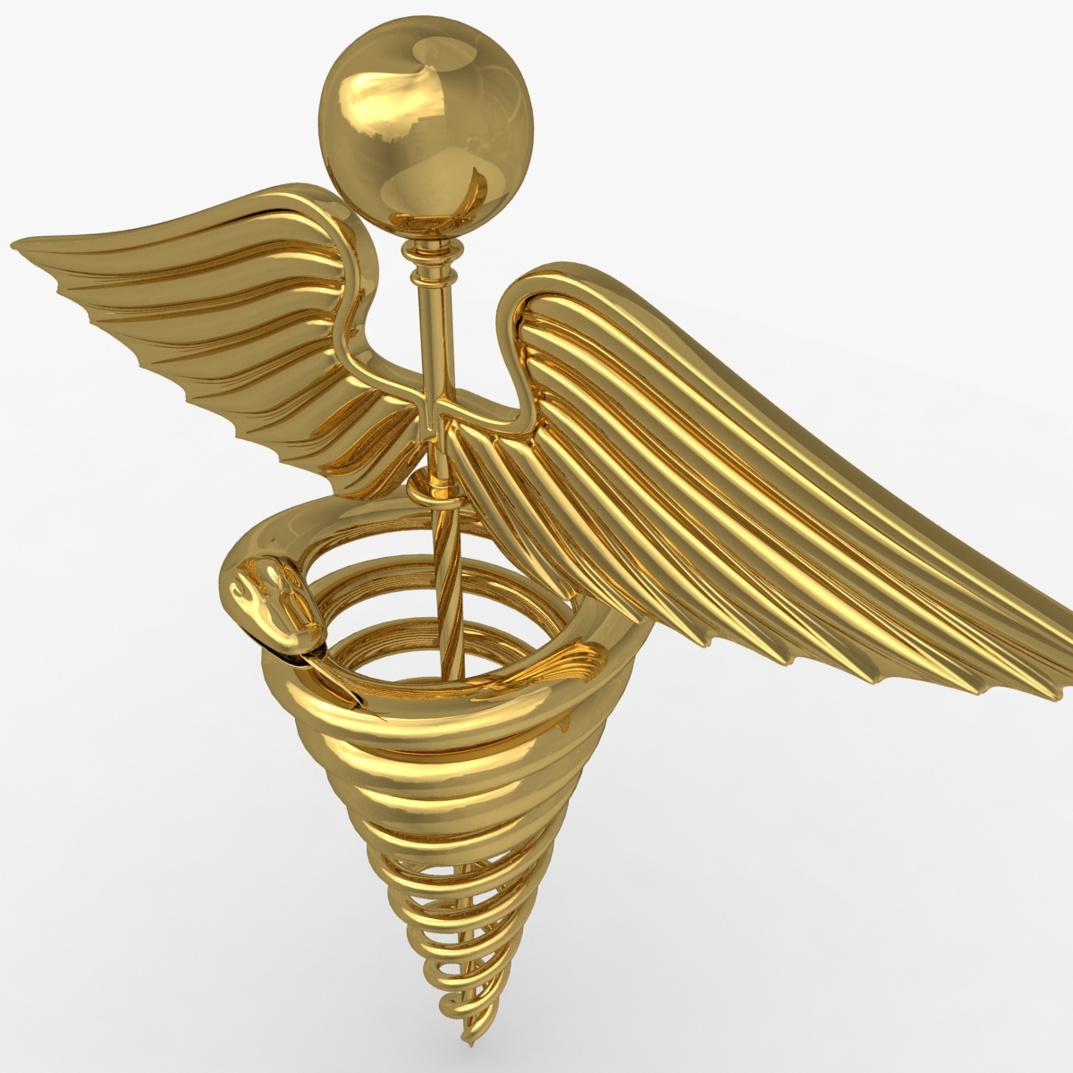 realistic caduceus 3d max