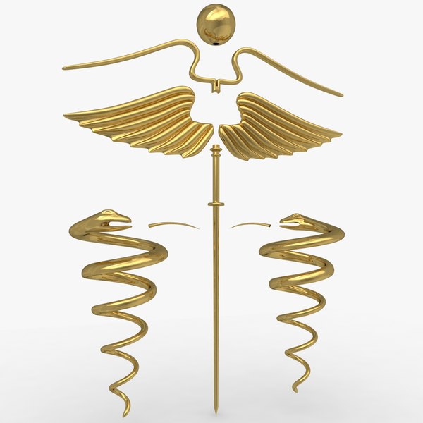 realistic caduceus 3d max