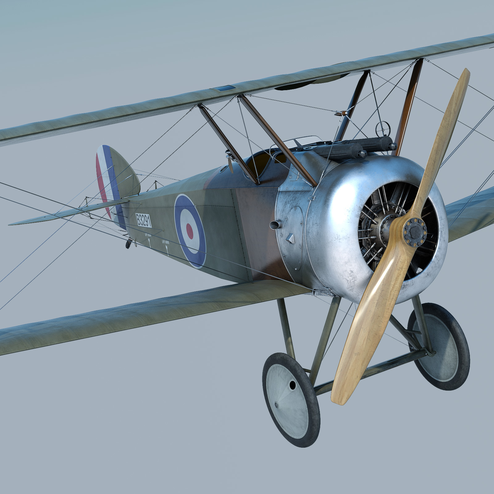 sopwith f 1 camel fighter 3d max