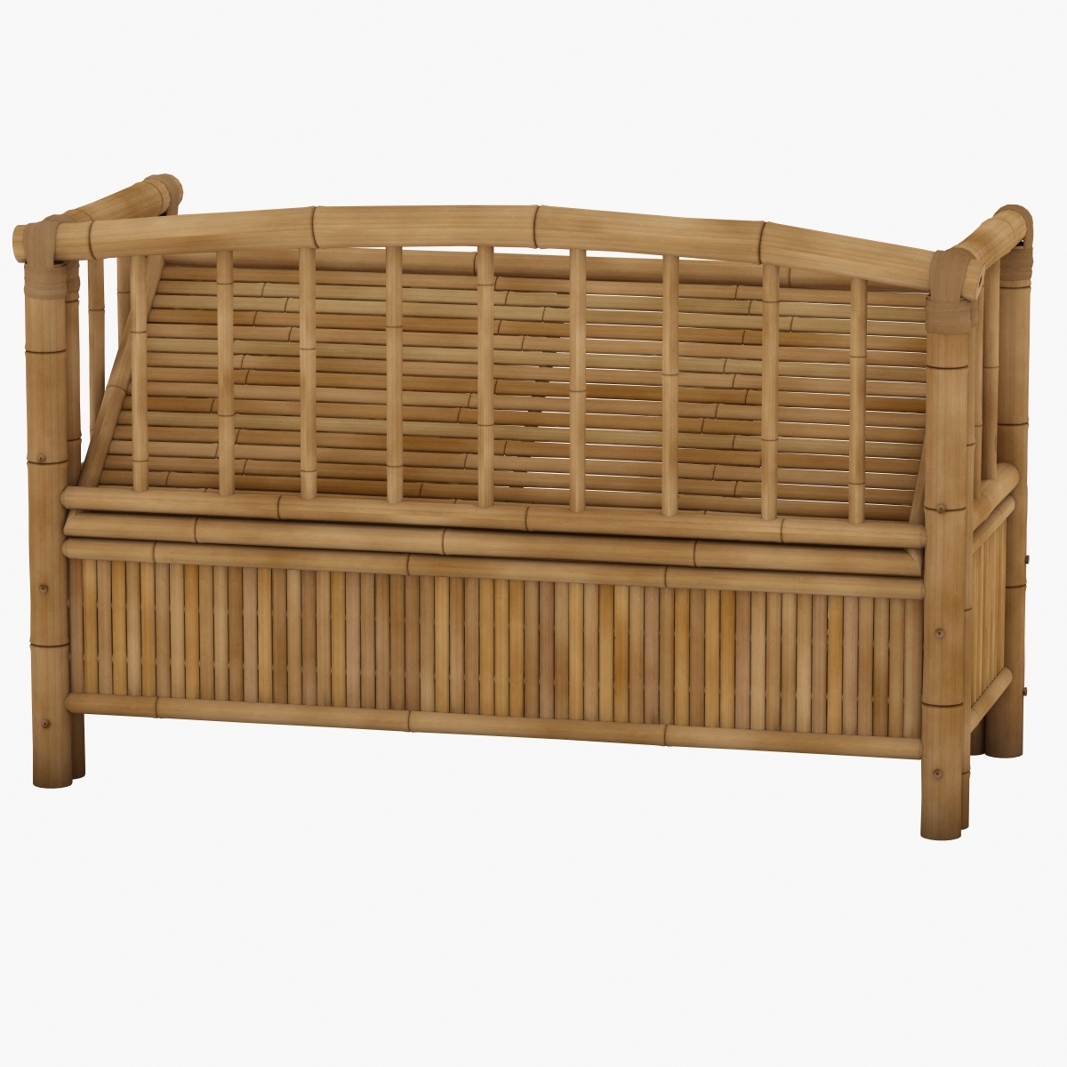 3d bamboo storage bench