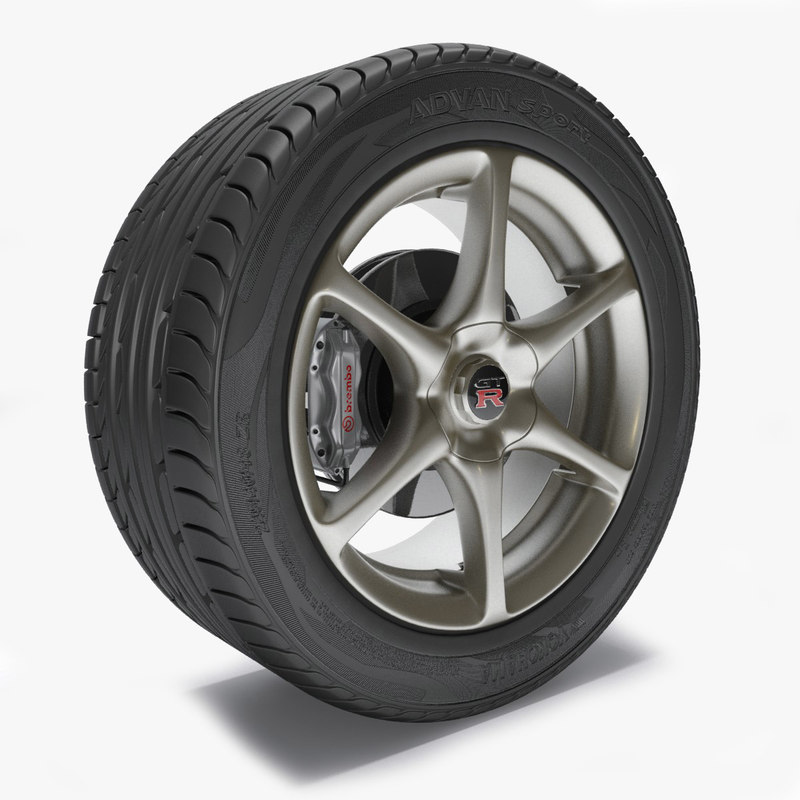 wheel gtr r34 3d model