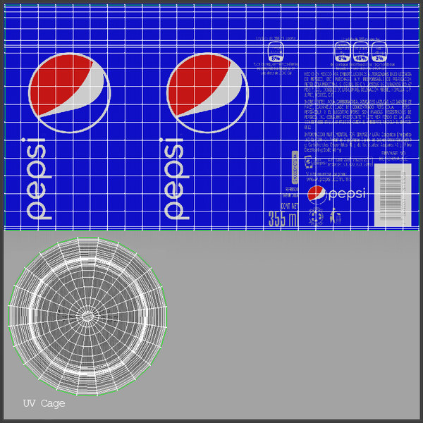 pepsi aluminium 3d model