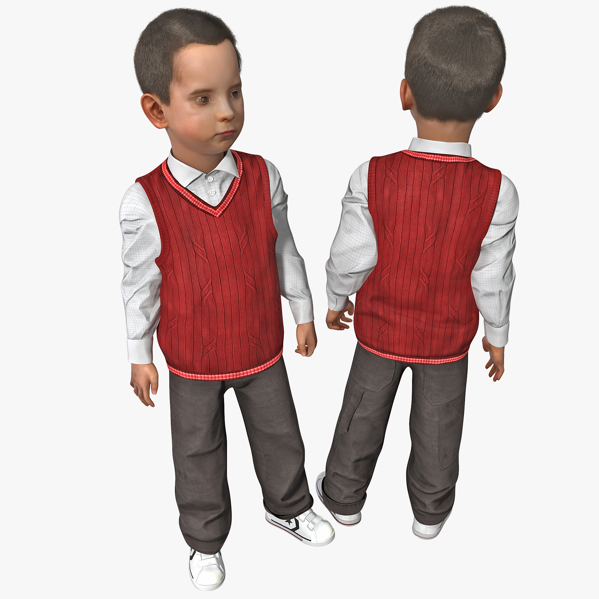 boy rigged version 2 3d model