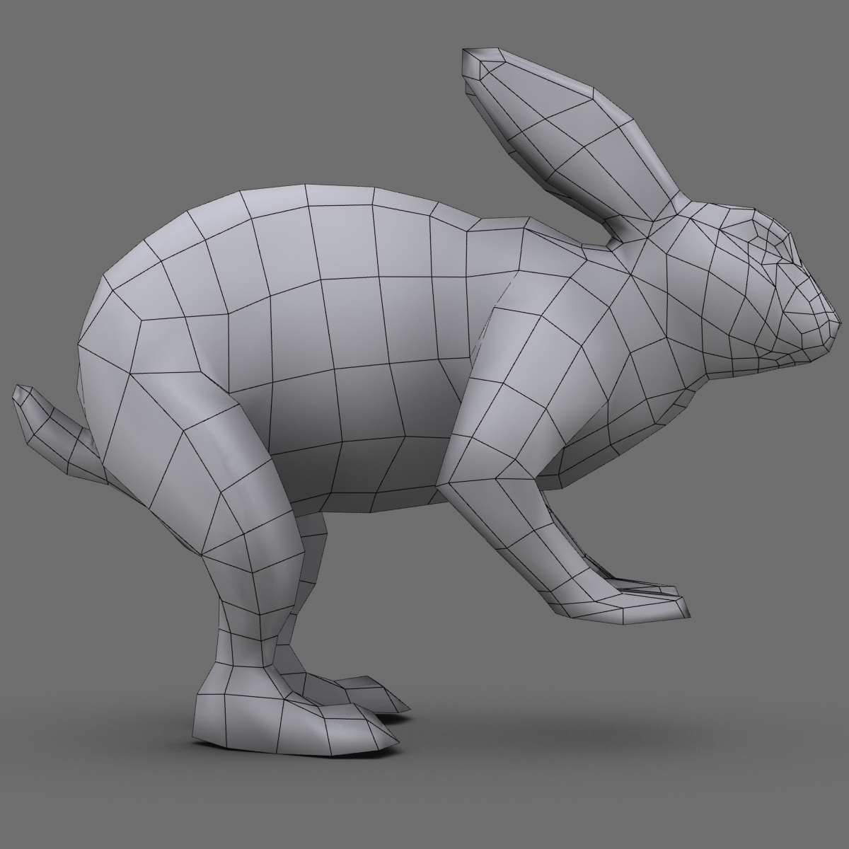 rabbit polygons 3d model