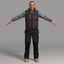 3d male workman man