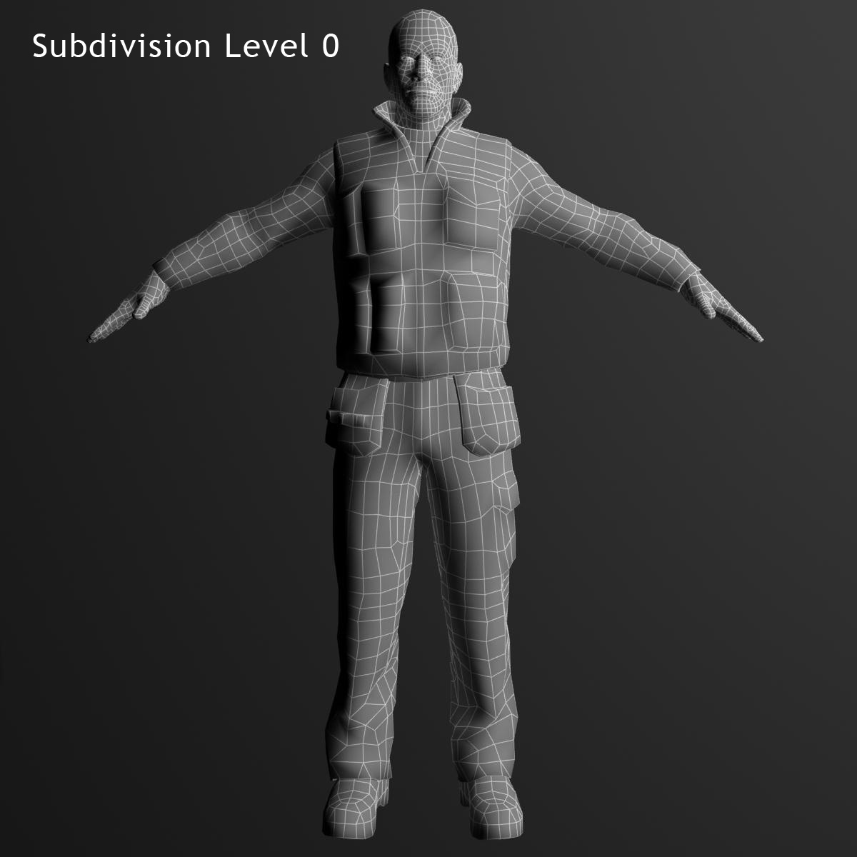 3d male workman man