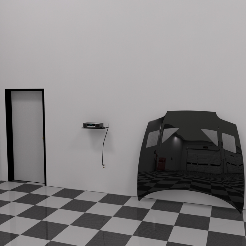 3d garage scene model