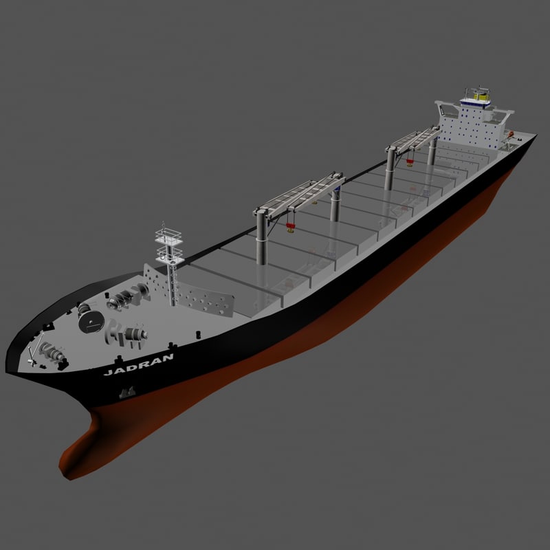 bulk carrier vessel 3d model