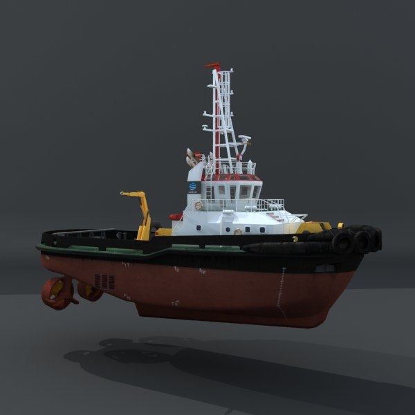 tugboat water ships 3d model